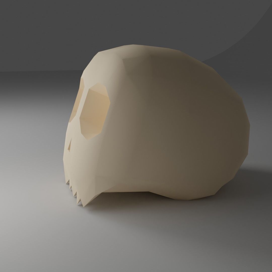 Low poly stylised skull free VR / AR / low-poly 3D model | CGTrader