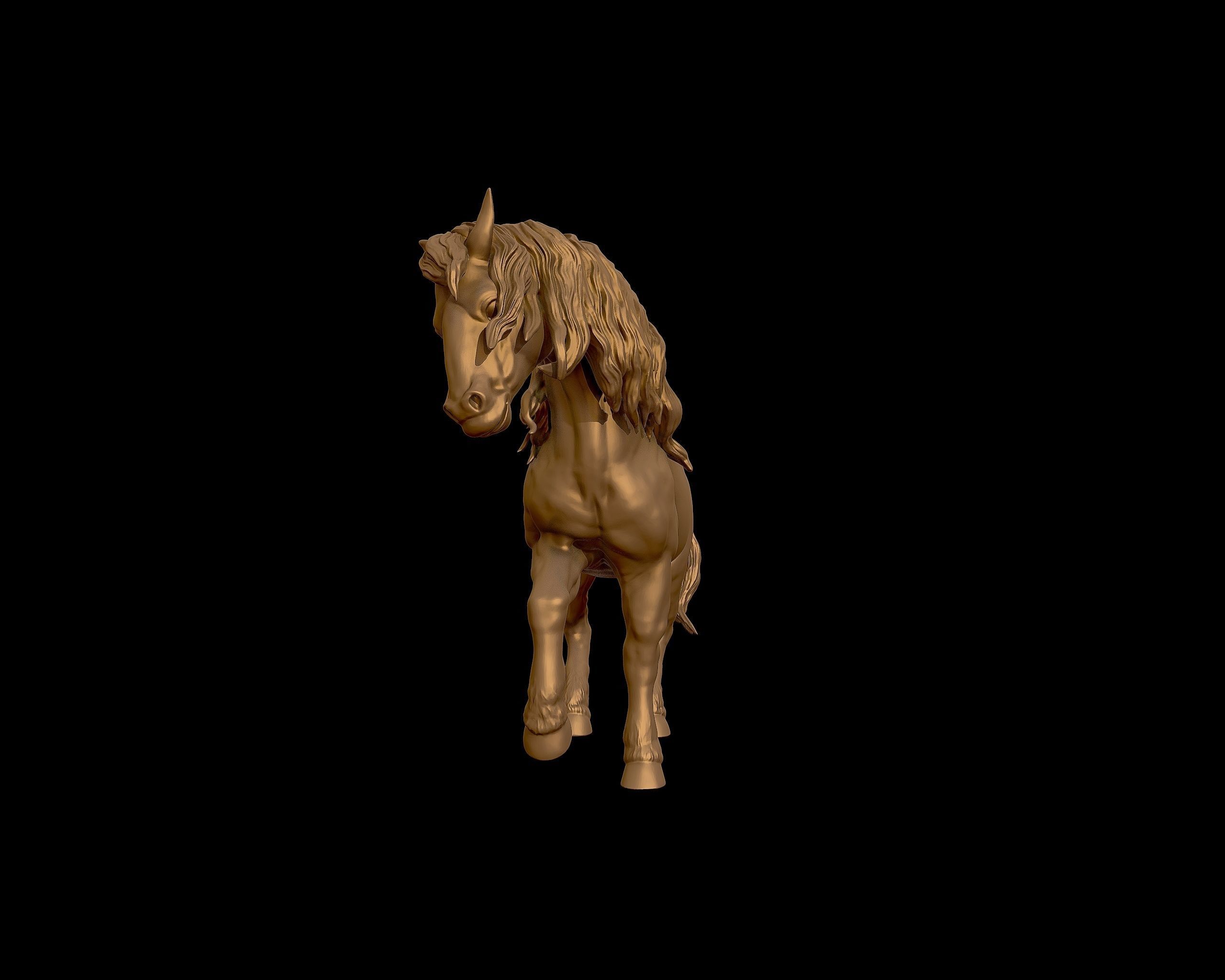 Draft horse model 3D model 3D printable | CGTrader