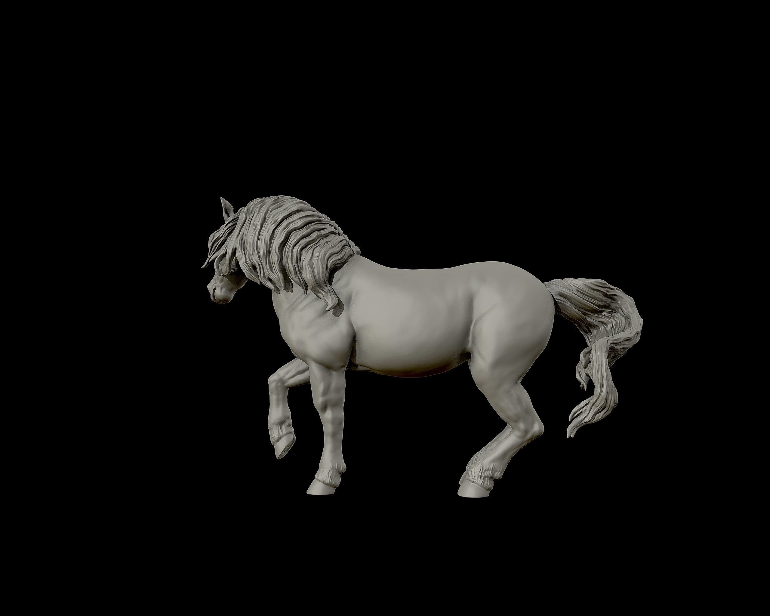 Draft horse model 3D model 3D printable | CGTrader