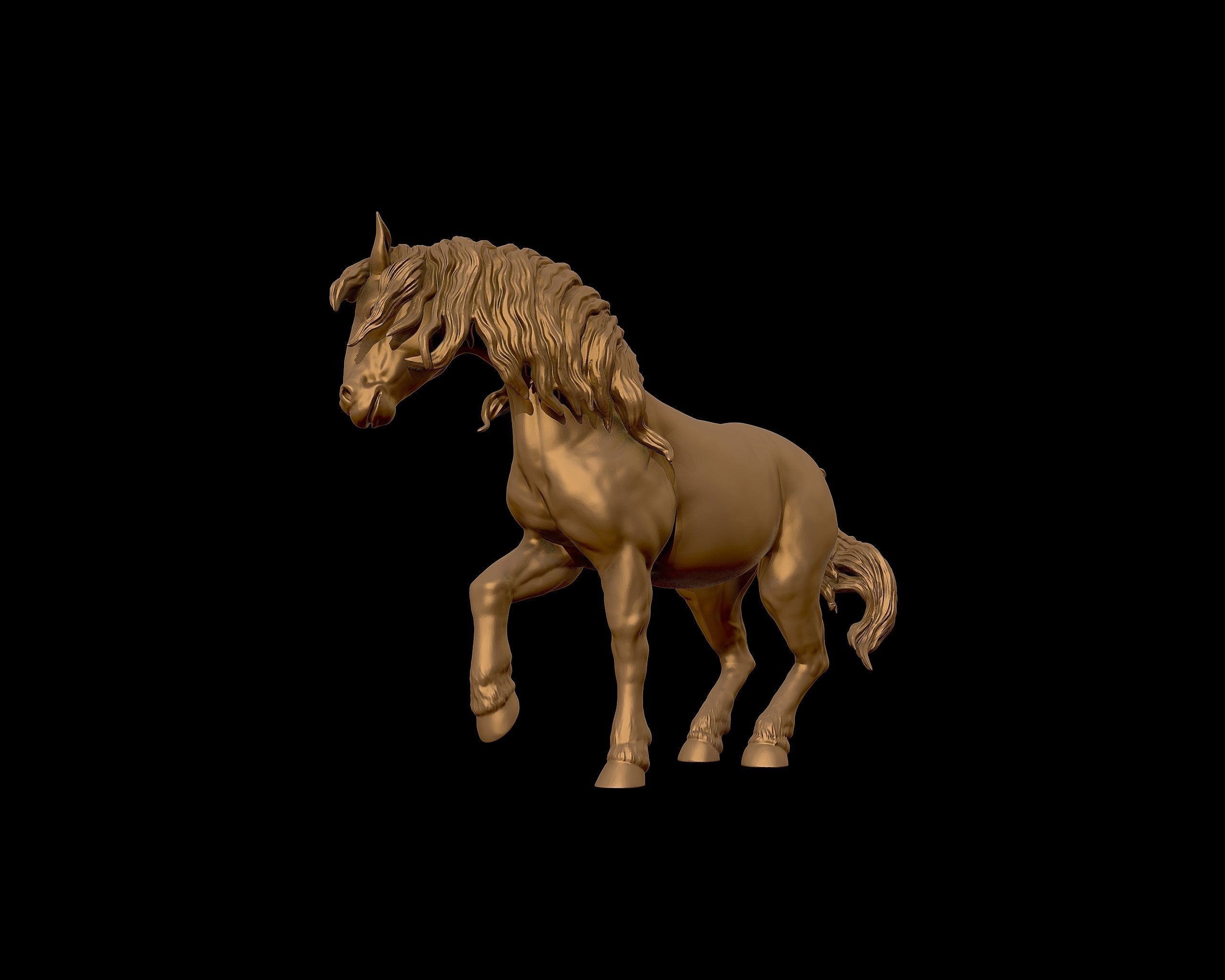 Draft horse model 3D model 3D printable | CGTrader
