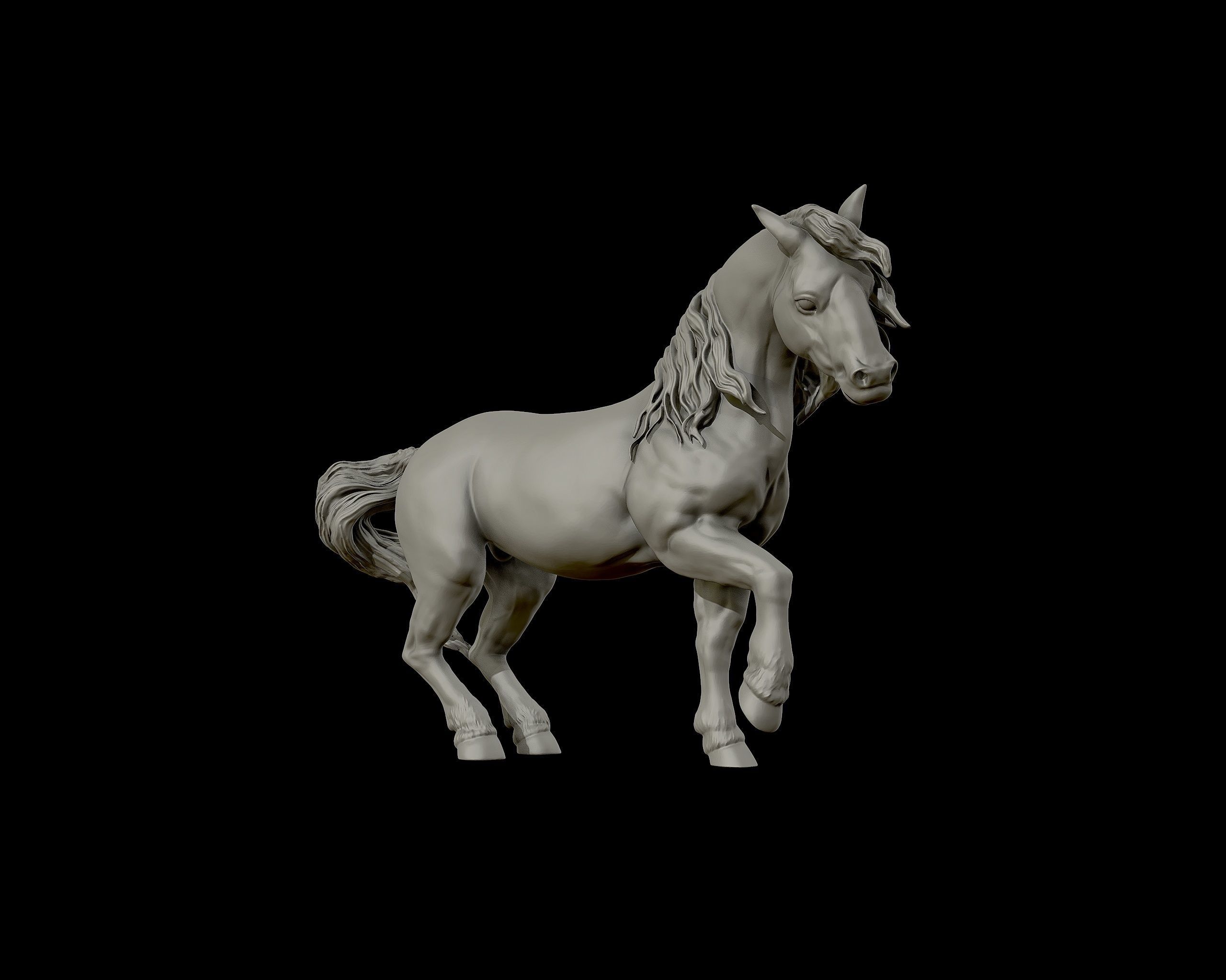 Draft horse model 3D model 3D printable | CGTrader