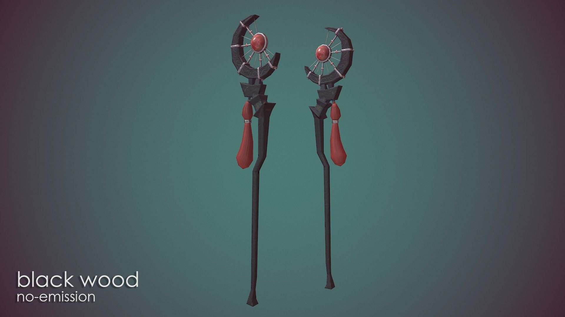 3D model Stylized Fantasy Druid Staff Collection Game-Ready VR / AR ...