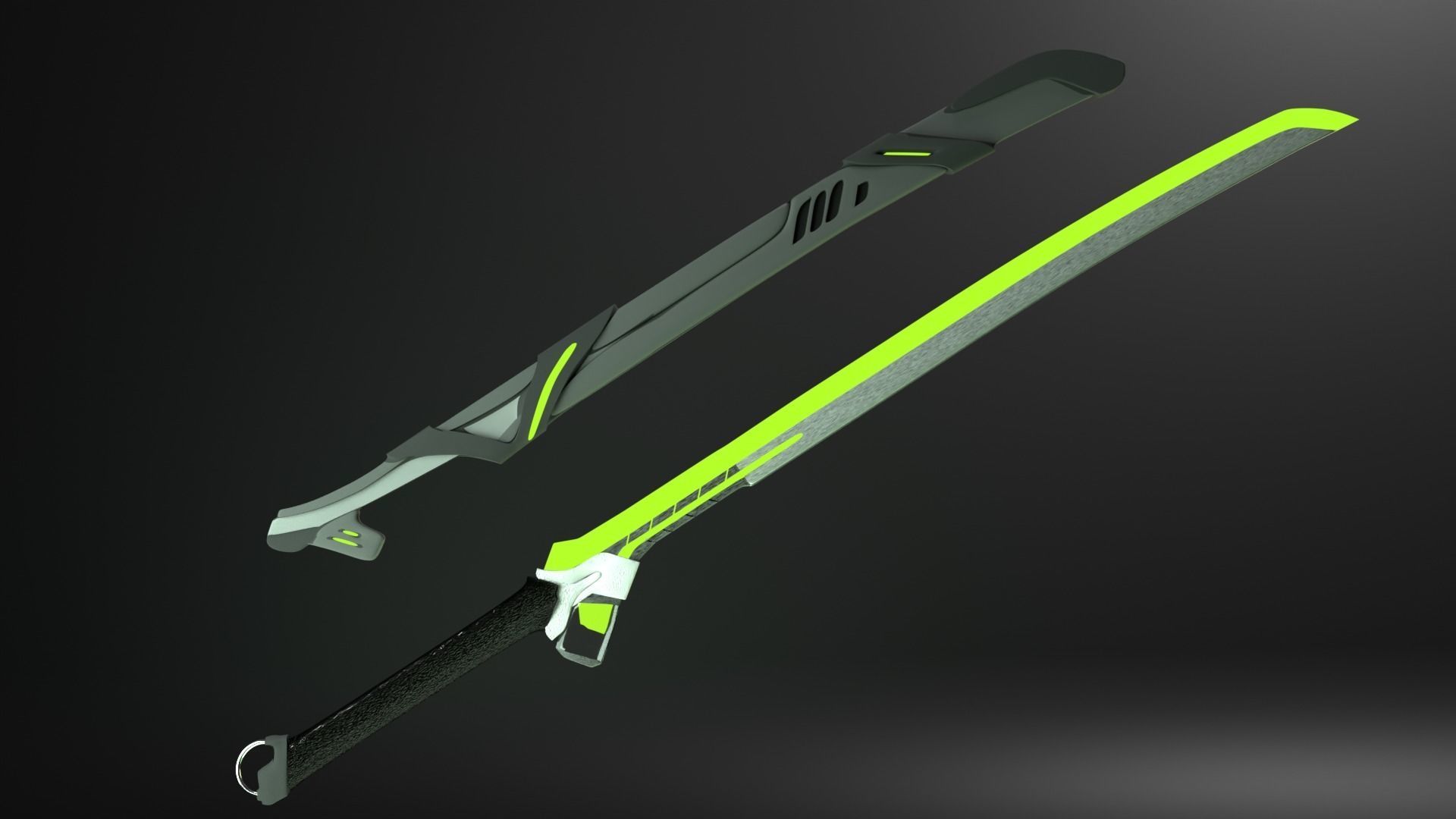 High-tech sword 3D model | CGTrader