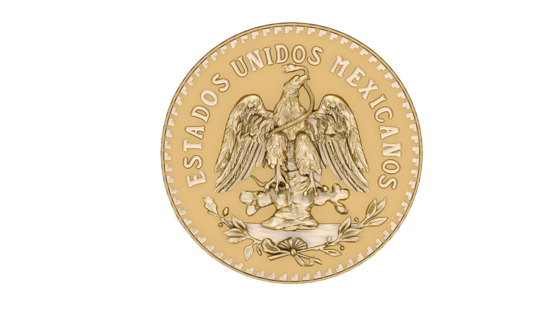 Mexican 50 Pesos Gold Centenario coin Coin 3D model 3D printable | CGTrader