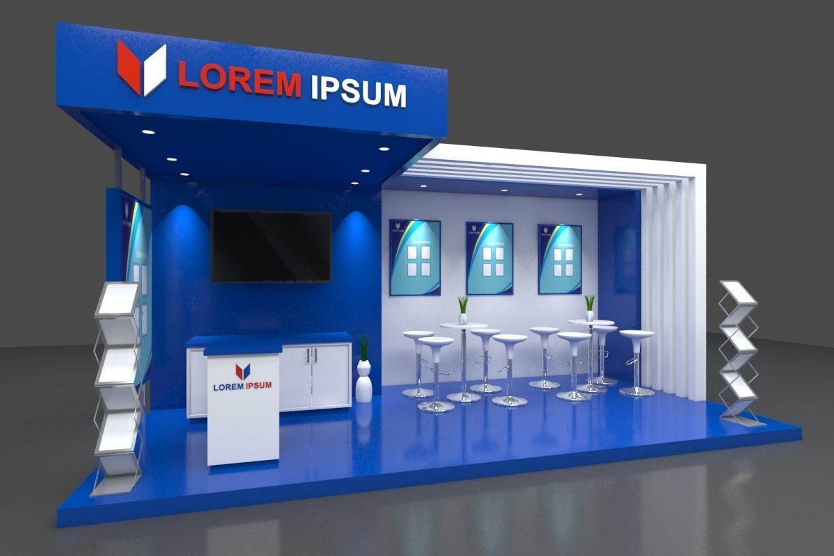 booth exhibition 3m x 6m 3D model | CGTrader
