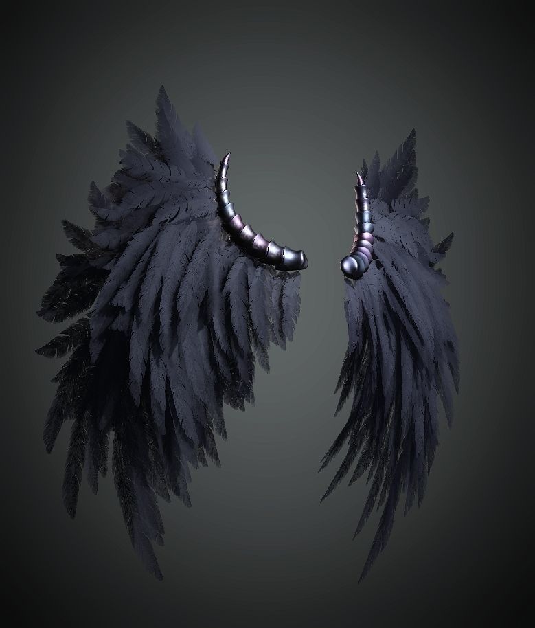 3D model Evil Wings VR / AR / low-poly | CGTrader