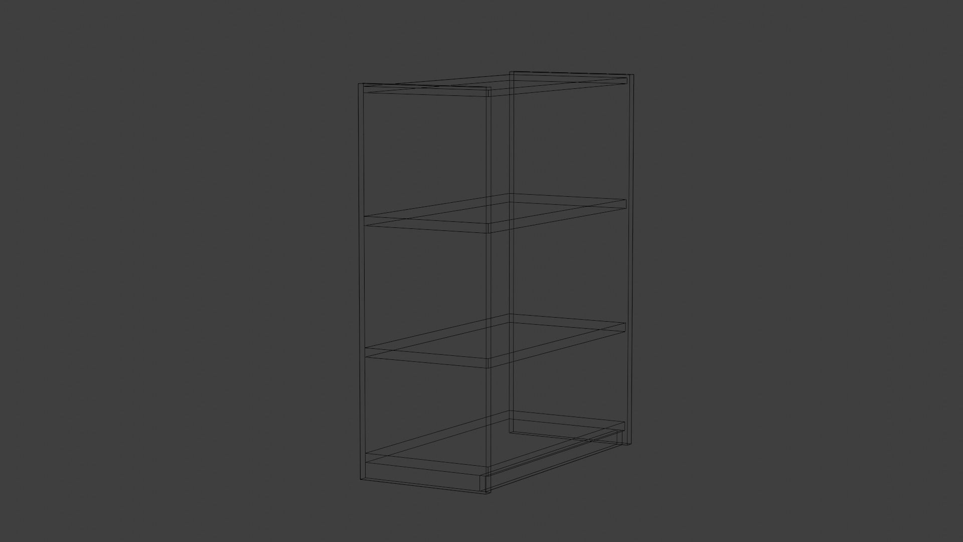 3D model Short Oak Bookshelf VR / AR / low-poly | CGTrader