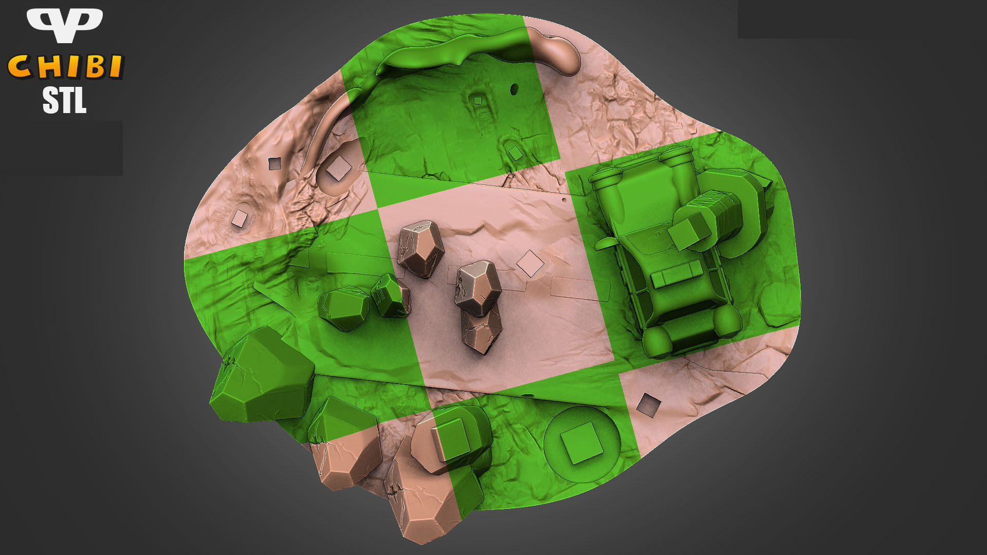 X-Men vs Sentinel Chibi Diorama for 3D Printing STL 3D model 3D ...