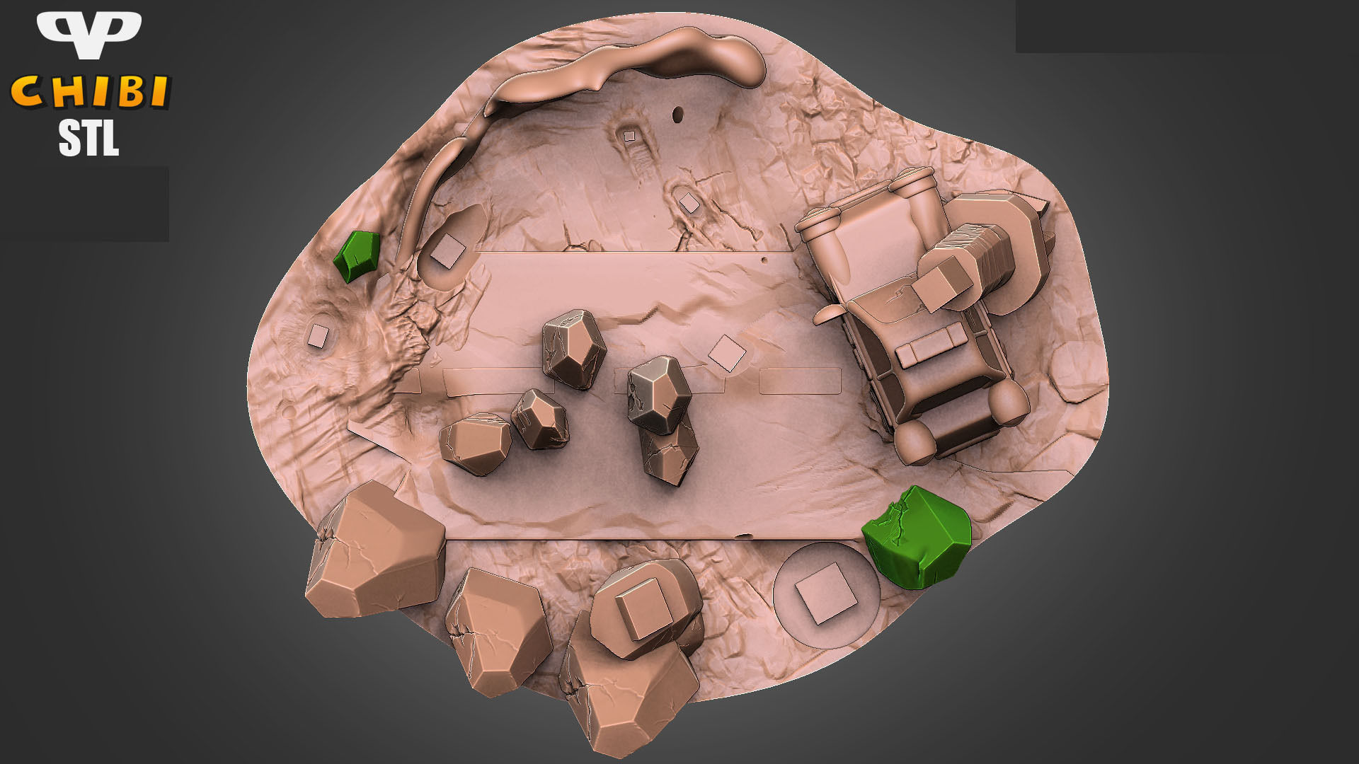 X-Men vs Sentinel Chibi Diorama for 3D Printing STL 3D model 3D ...