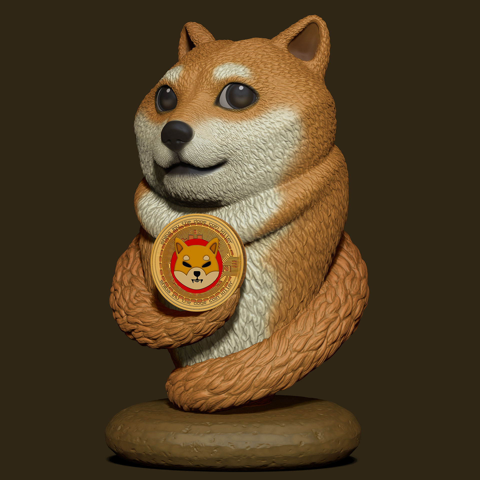 Shiba inu 3D model 3D printable | CGTrader