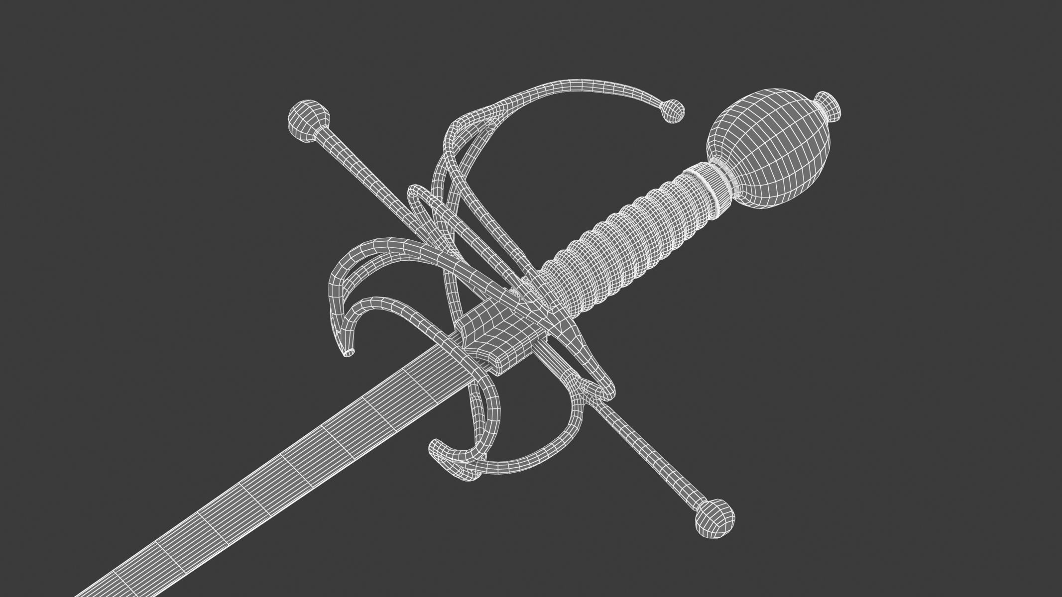 3D model Rapier sword VR / AR / low-poly | CGTrader