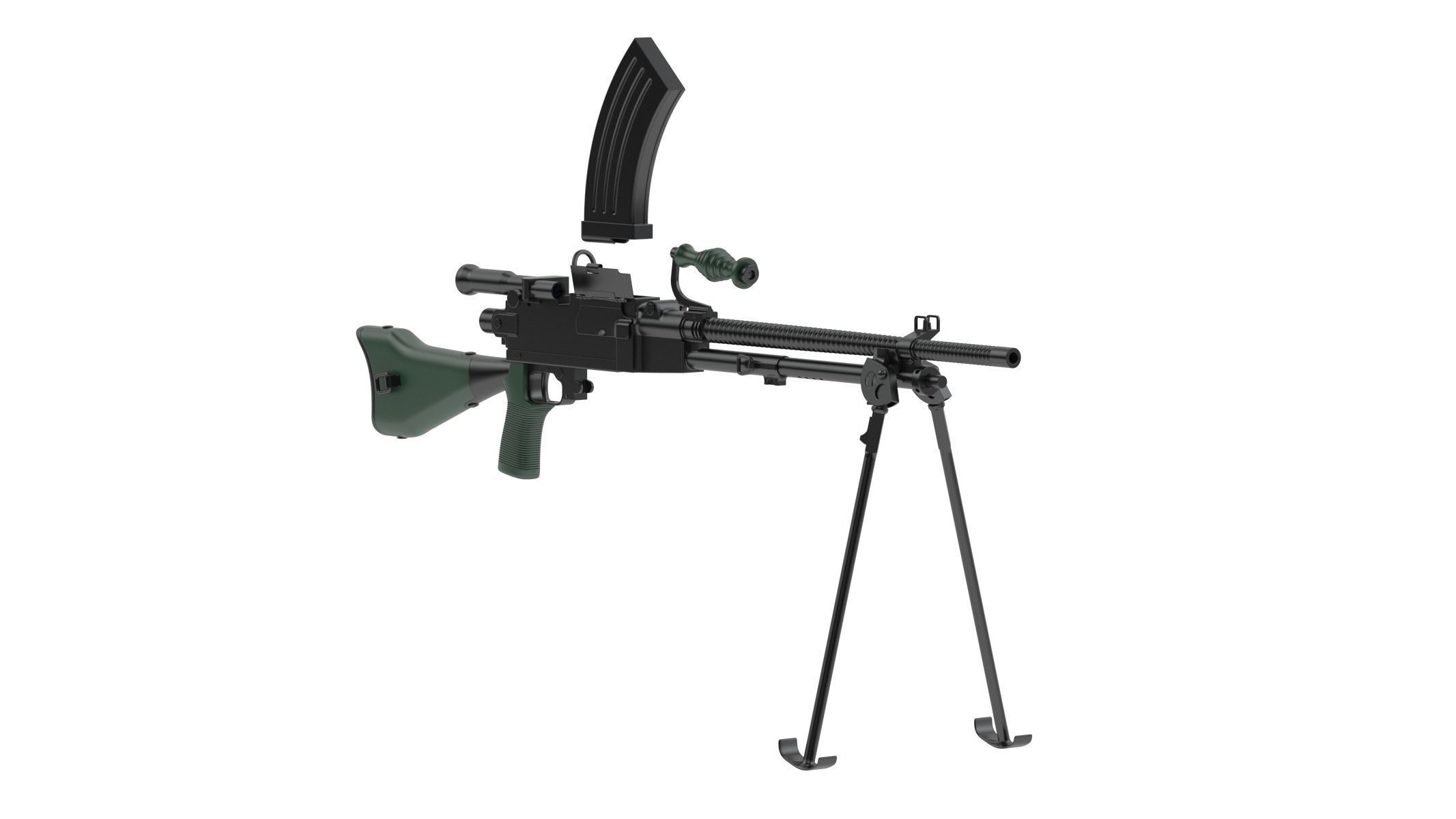 Type 96 light machine gun 3D model | CGTrader