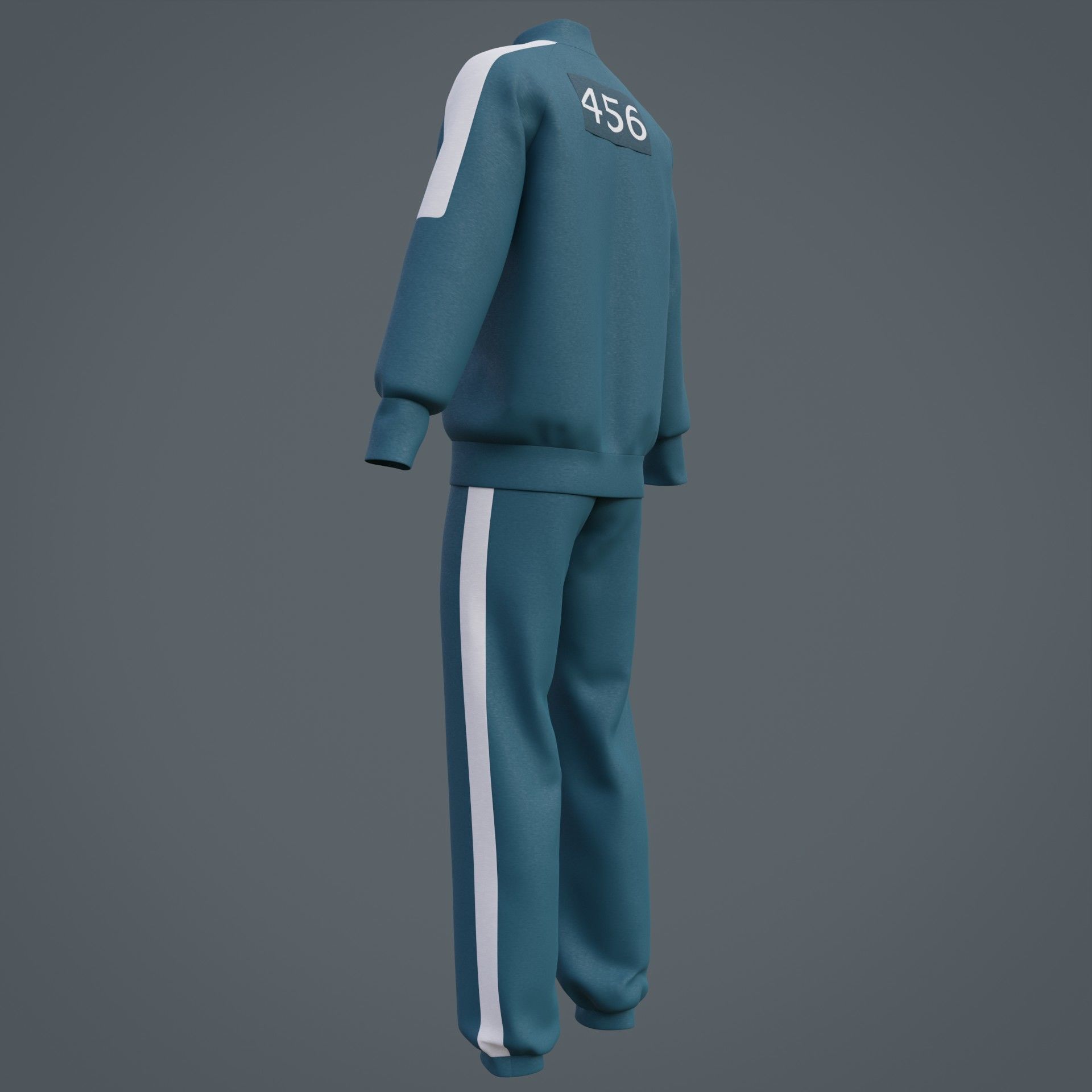 Squid Game Players Uniform - 456 Male Tracksuit Costume 3D model | CGTrader