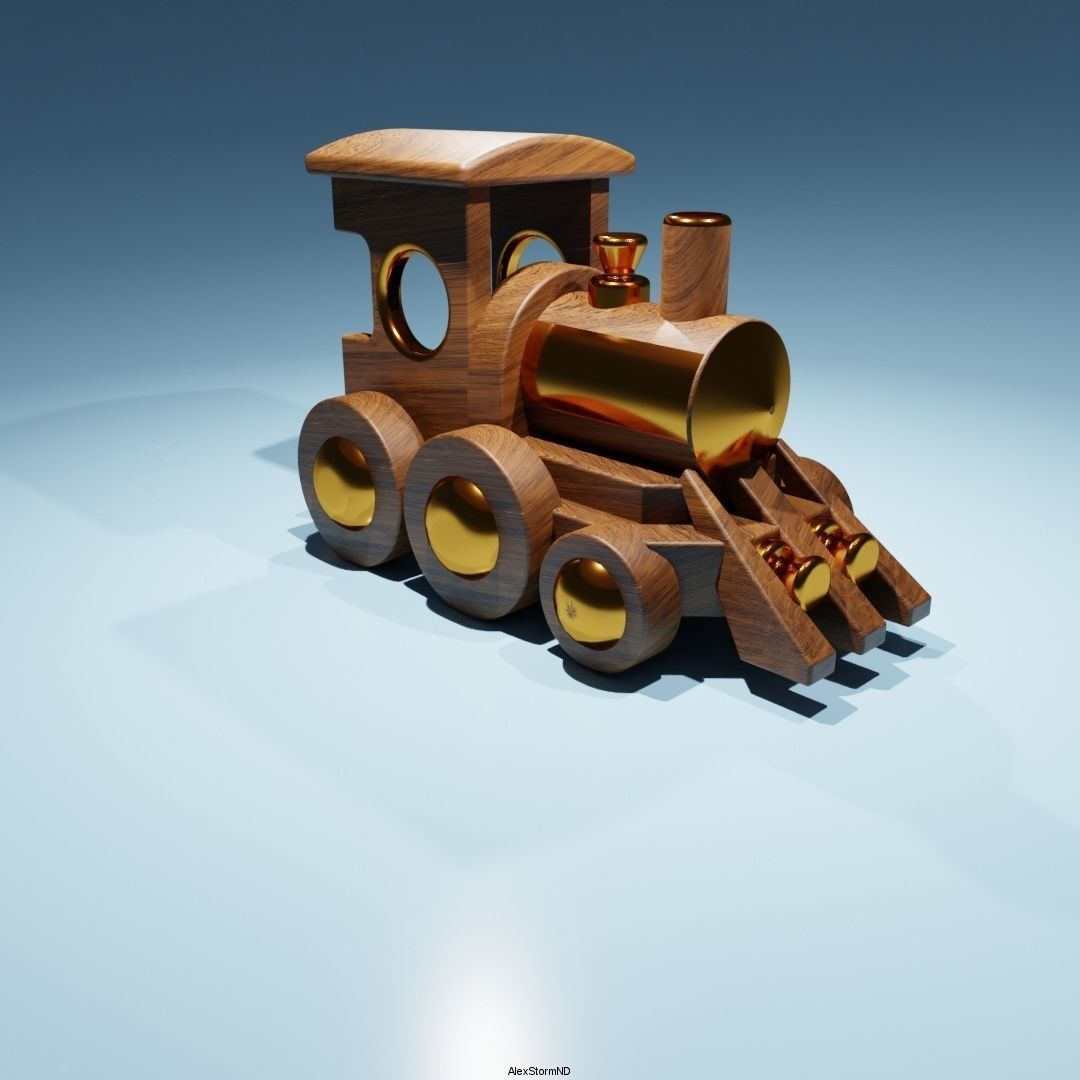 Steam train 3D model 3D printable | CGTrader