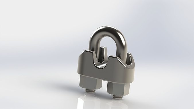 Wire rope clip stainless steel 3D model | CGTrader