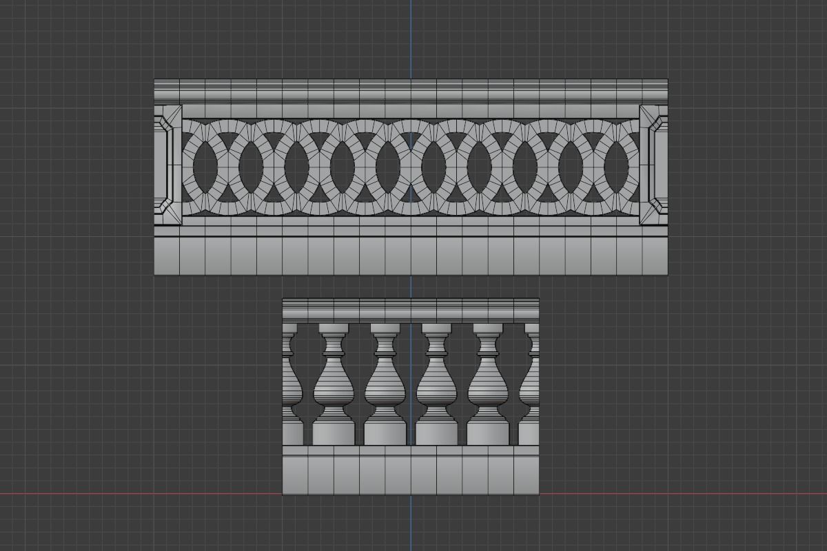 Modular parapet 3D model | CGTrader