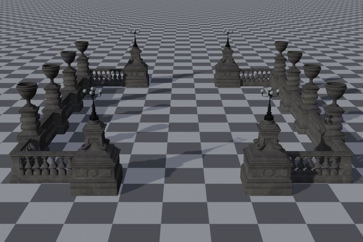 Modular parapet 3D model | CGTrader