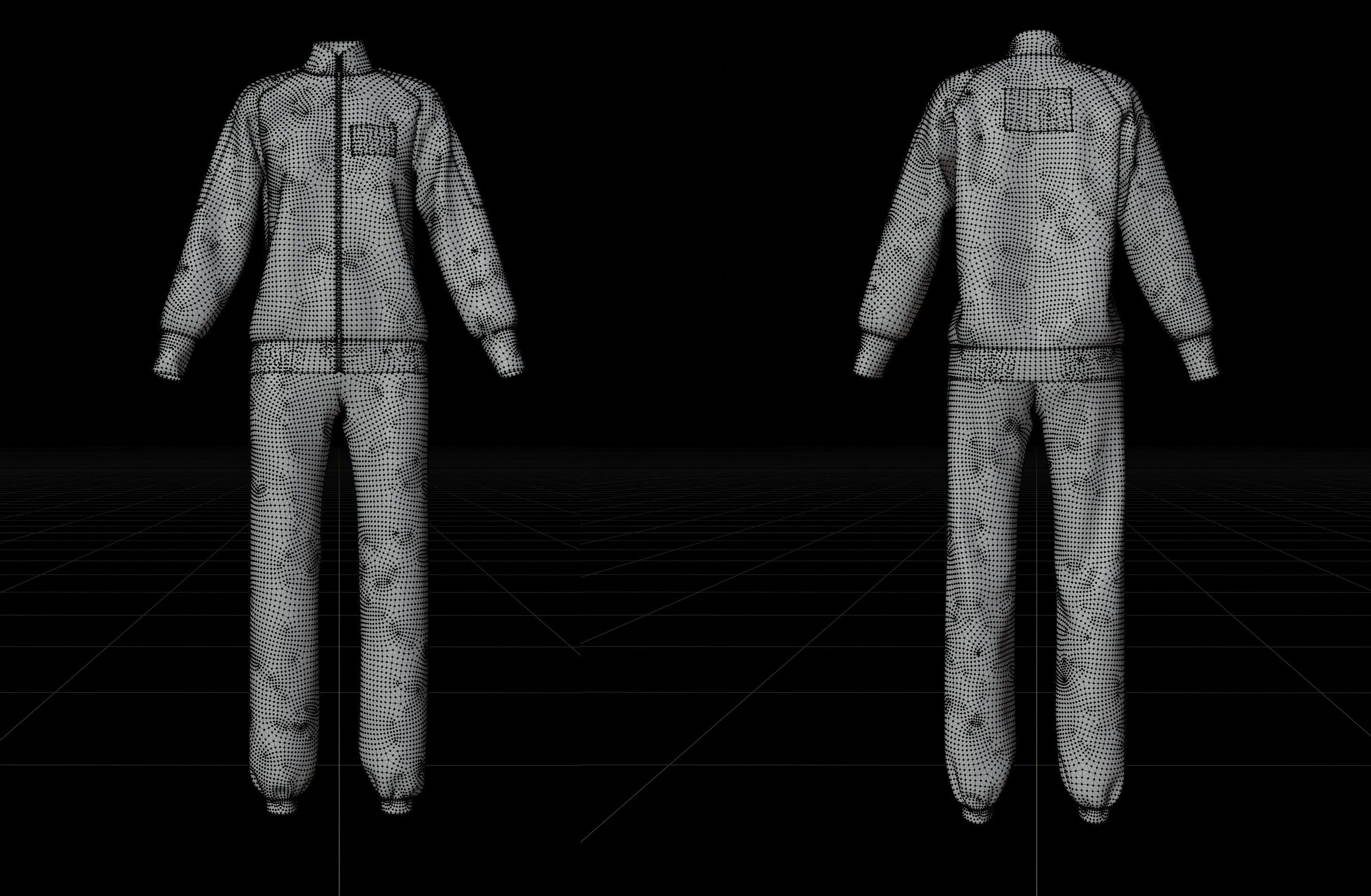 Squid Game Players Uniform - 067 Female Tracksuit Costume 3D model ...