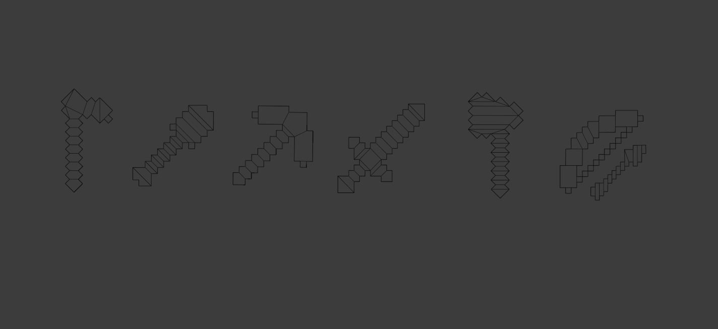 3D model MINECRAFT STONE TOOL PACK 3D MODEL VR / AR / low-poly | CGTrader