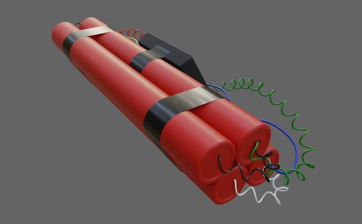 3D model Time Bomb - Dynamite - Bomba Relogio VR / AR / low-poly | CGTrader