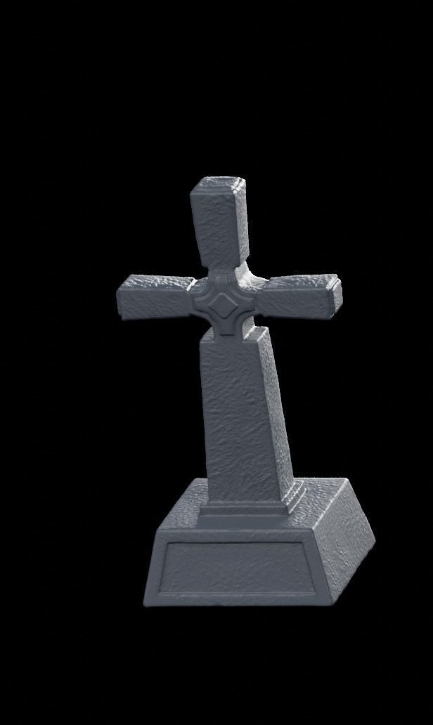 3D model Low Poly PBR Grave Stones VR / AR / low-poly | CGTrader