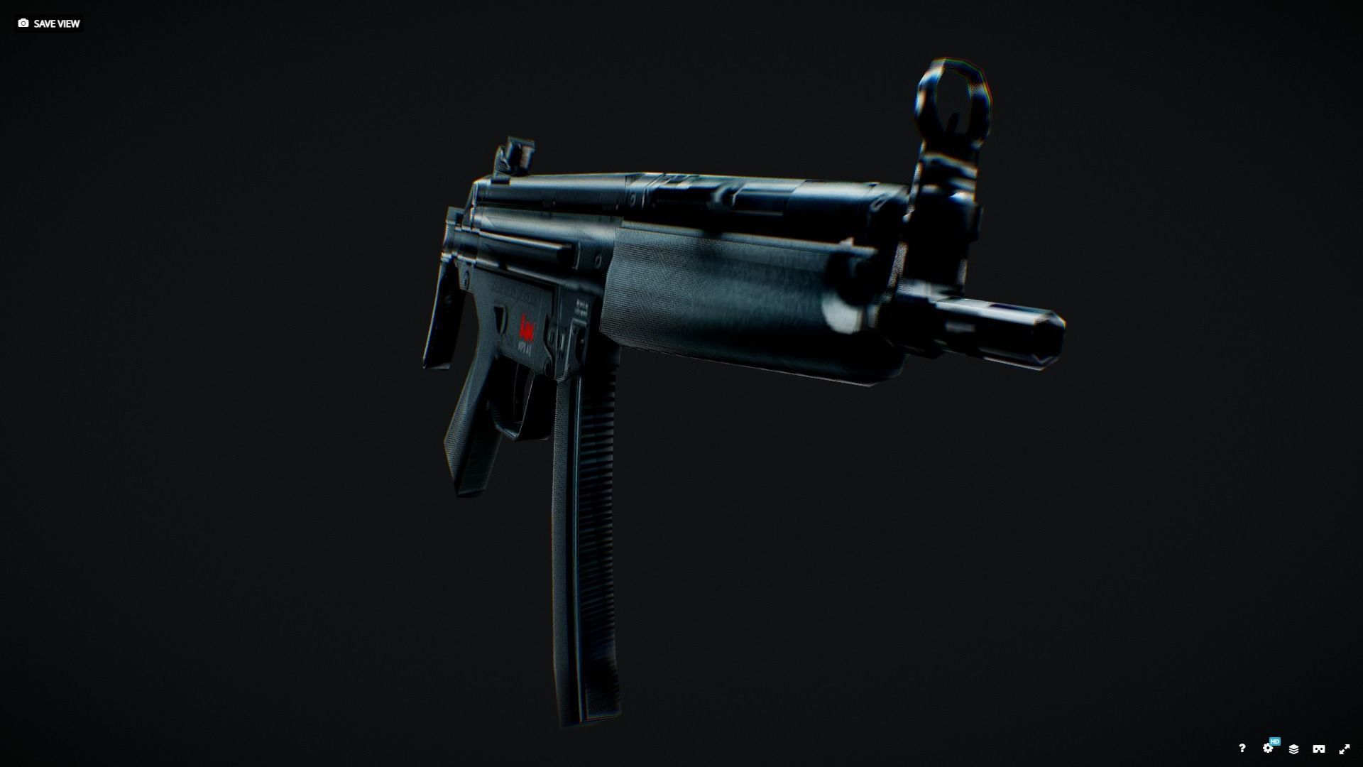 Low Poly MP5 Gun 3D model | CGTrader