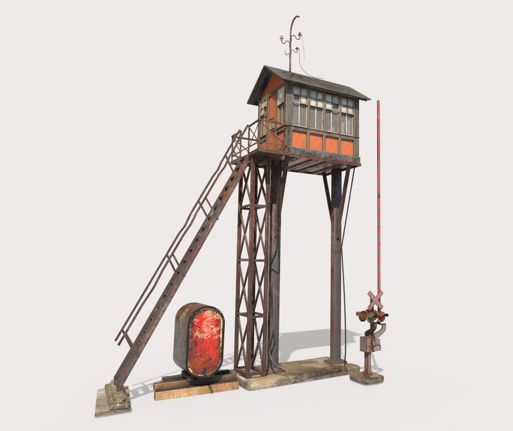 Railroad Signal Tower 3D model | CGTrader