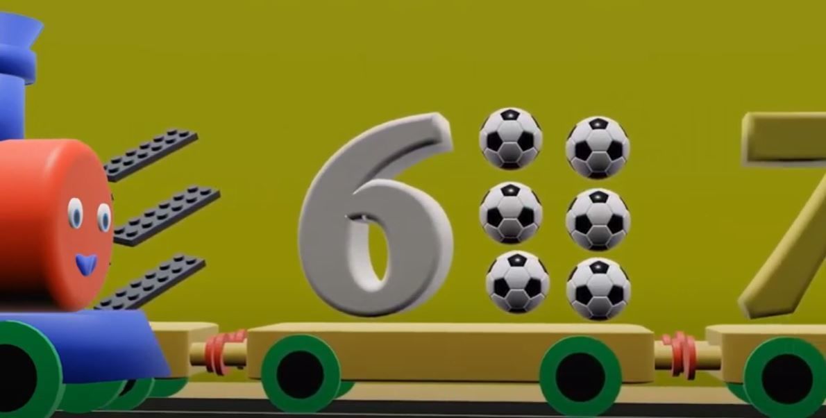 Letters train with numbers 3D model | CGTrader