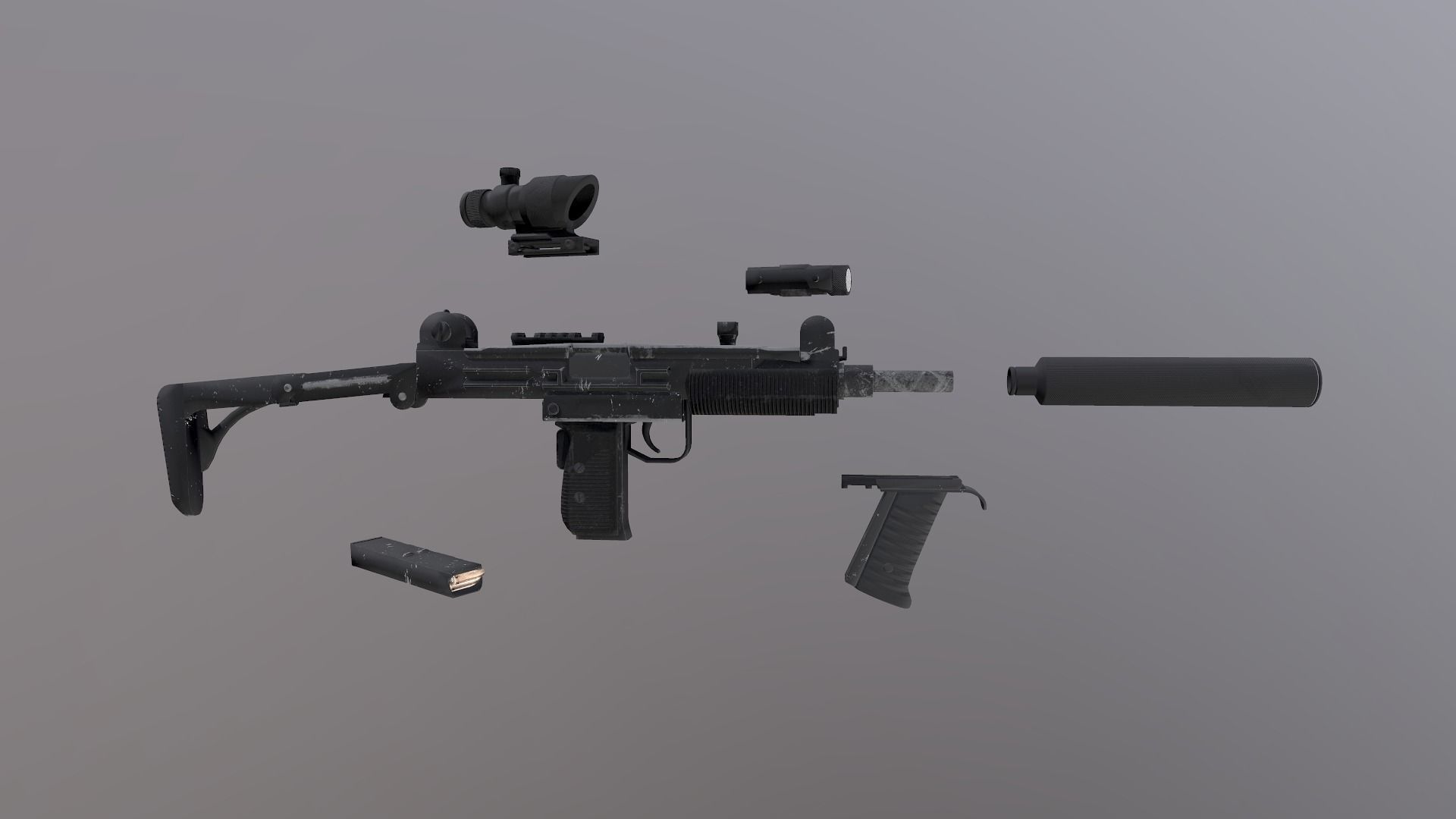 3D model Uzi weapons Pack VR / AR / low-poly | CGTrader