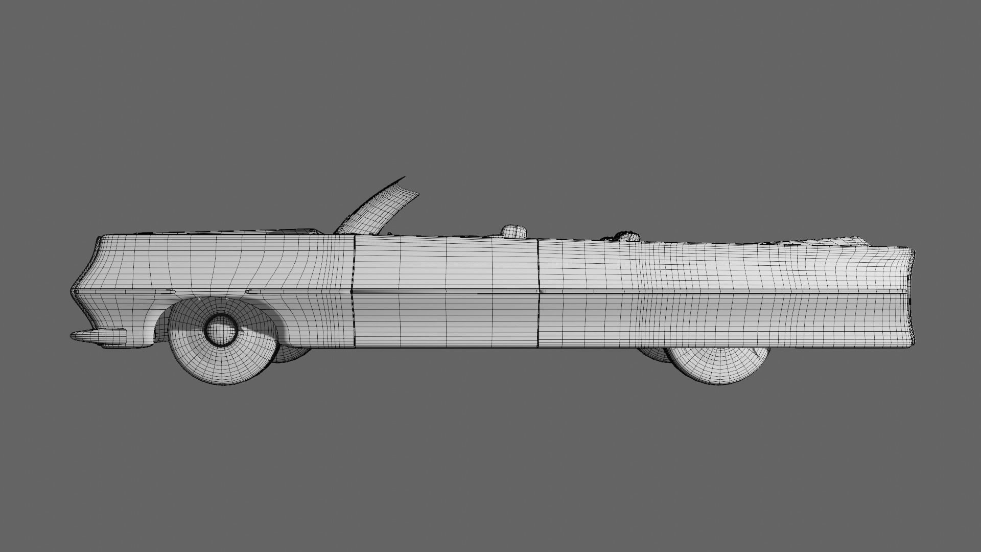 Classic american convertible 70s 3D model rigged | CGTrader