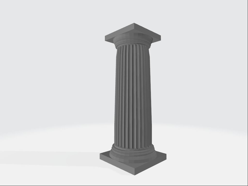 Simple Roman style pillar 3D model 3D printable | CGTrader