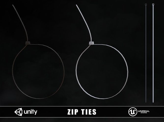 3D model Zip Ties VR / AR / low-poly | CGTrader