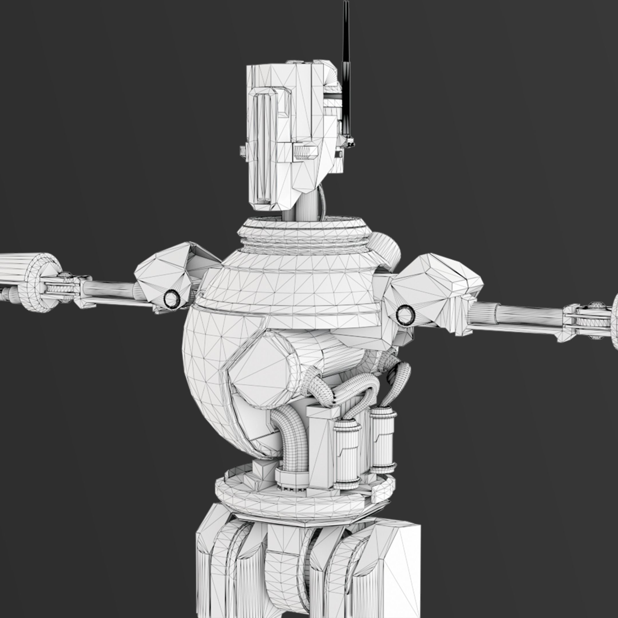 Scan bot Non Rigged 3d model 3D model | CGTrader