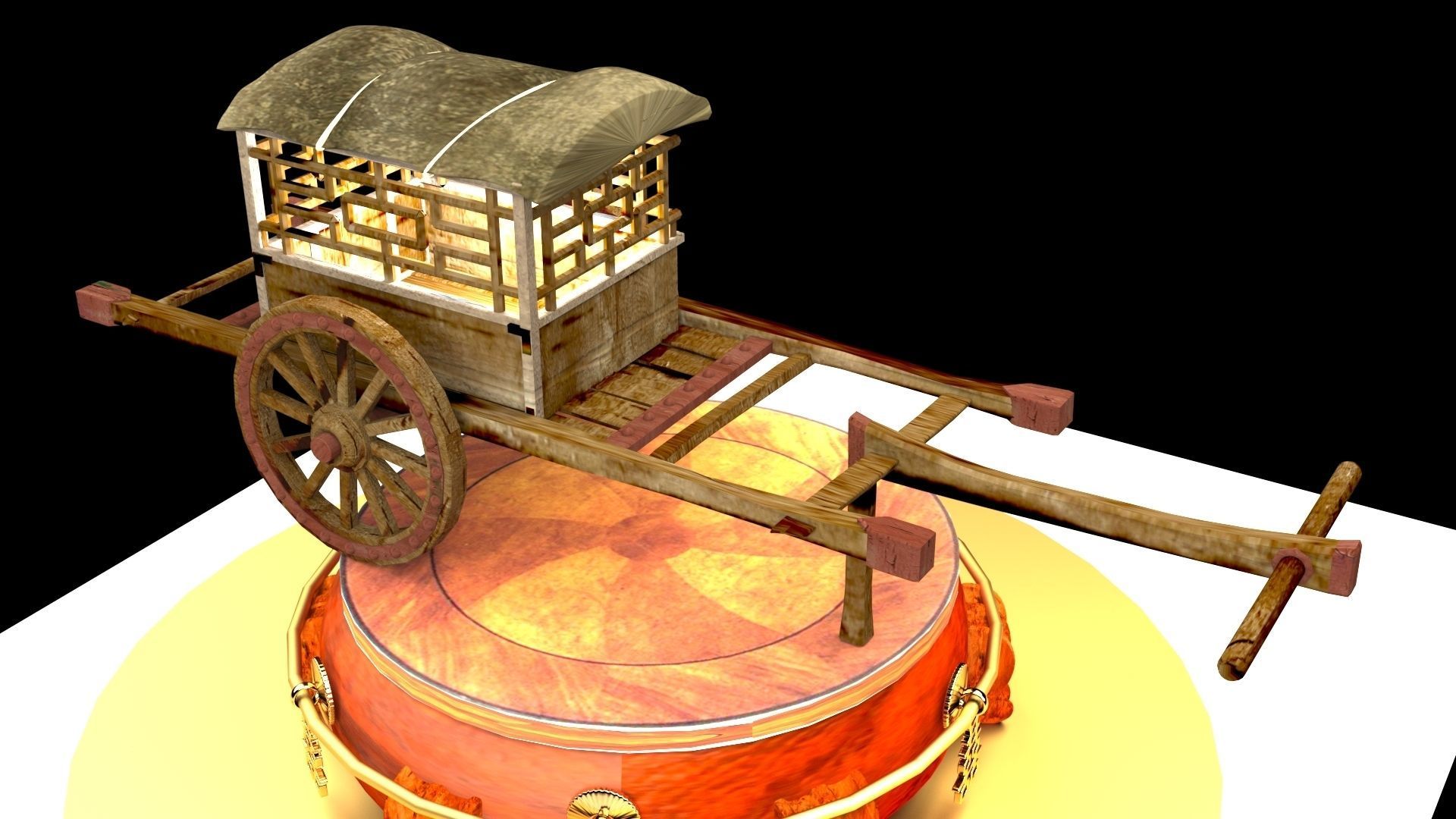 Chinese carriage 3D model | CGTrader
