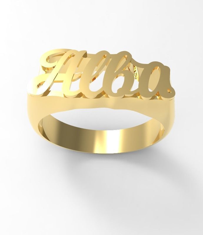 Alba name ring 3D model 3D printable | CGTrader