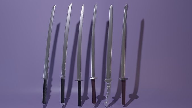 Six swords 3D model | CGTrader