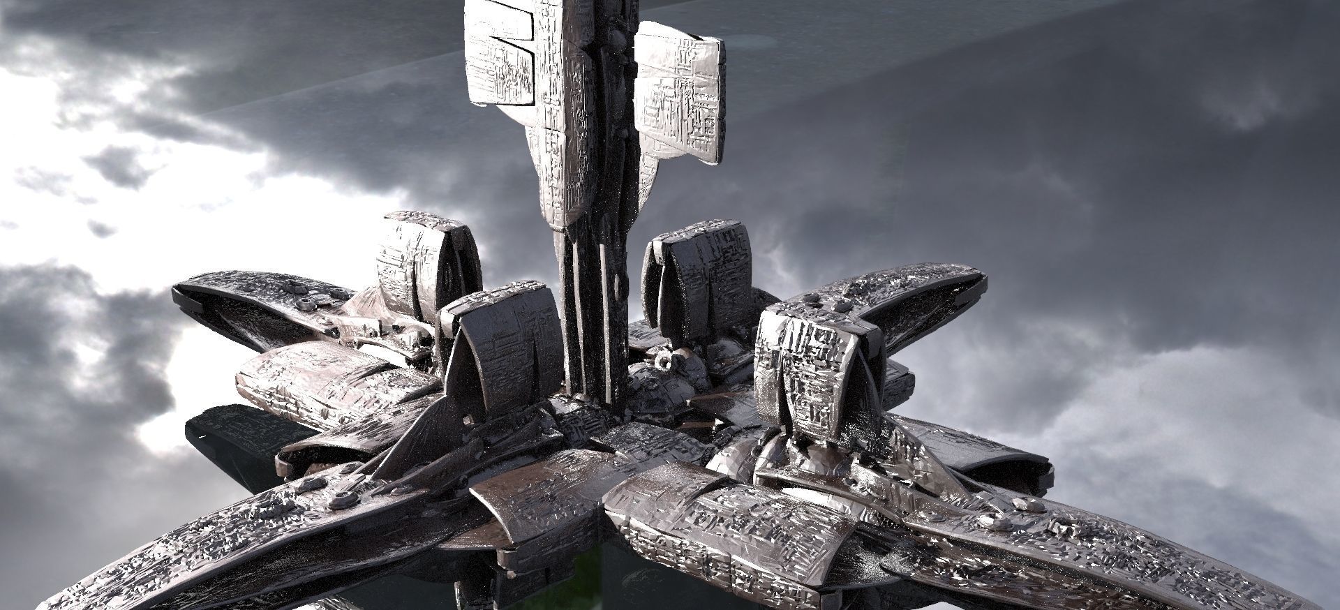 Arch reactor Pilon Tower Sci-Fi 3D model | CGTrader