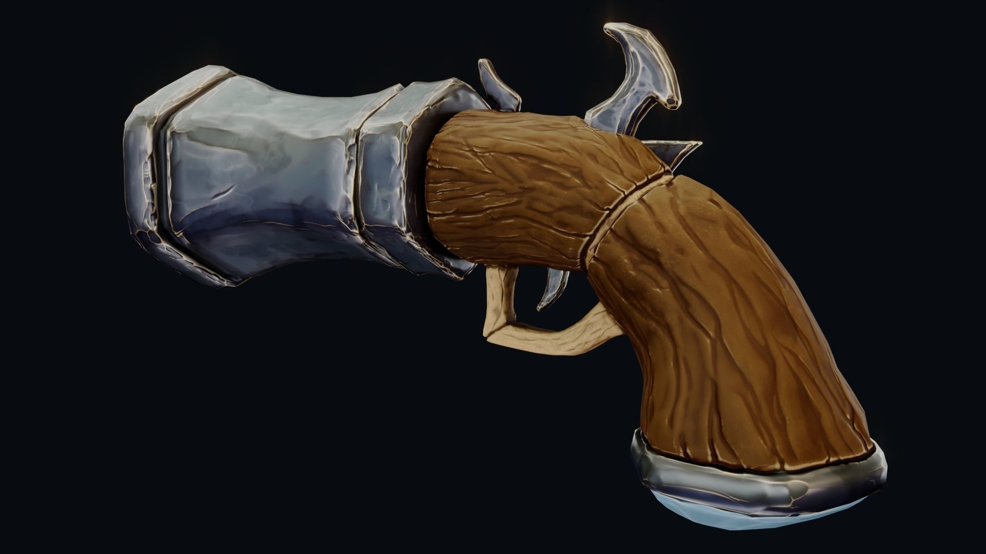 3D model Stylized Hand Cannon VR / AR / low-poly | CGTrader