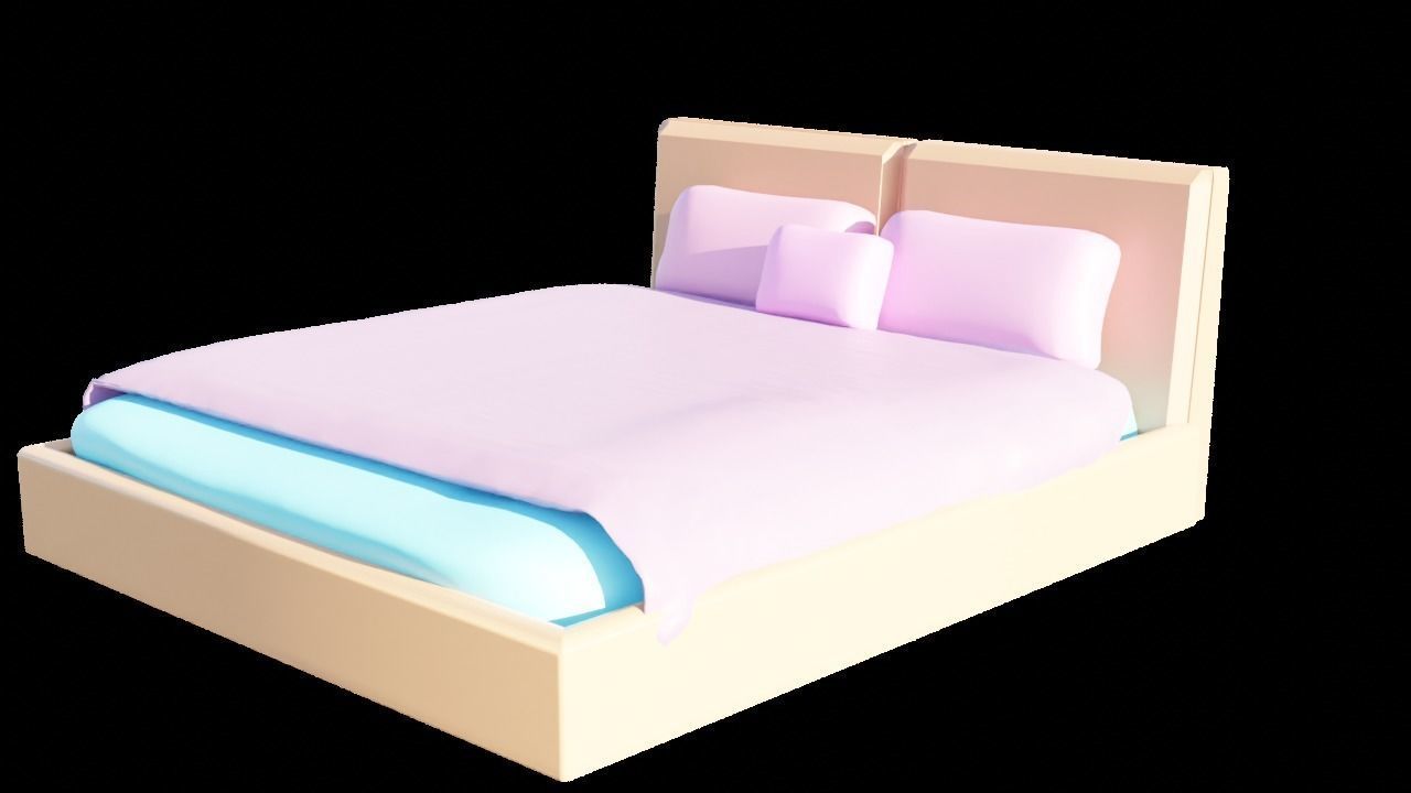 Bed set Free 3D model 3D model | CGTrader