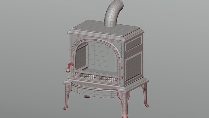 Wood burning stove 3D model | CGTrader