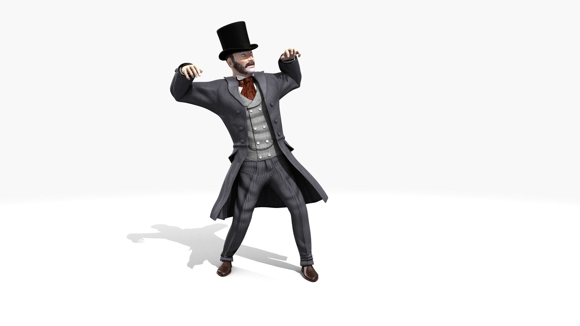 3D model Victorian Gent Wizard - MOCAP Rig and Motion Capture Data VR ...