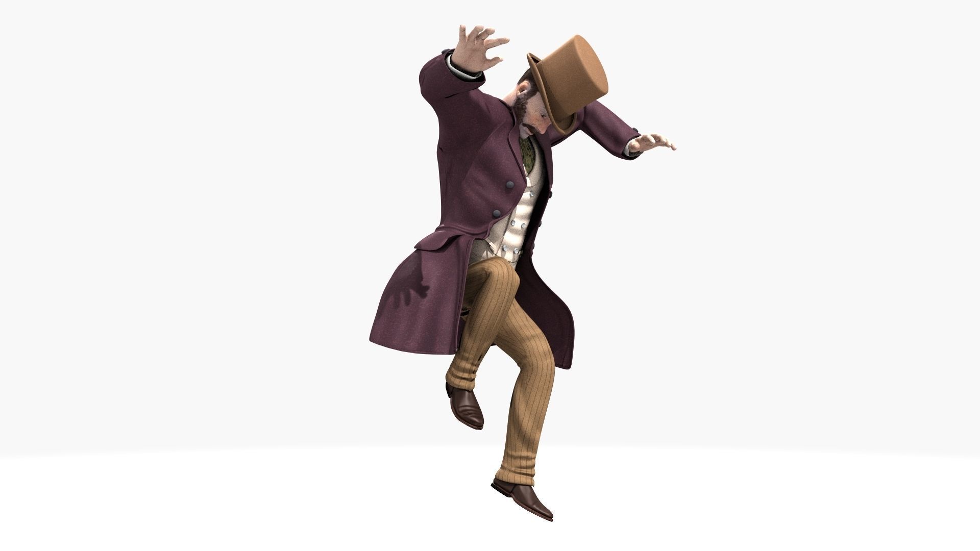 3D model Victorian Gent Wizard - MOCAP Rig and Motion Capture Data VR ...