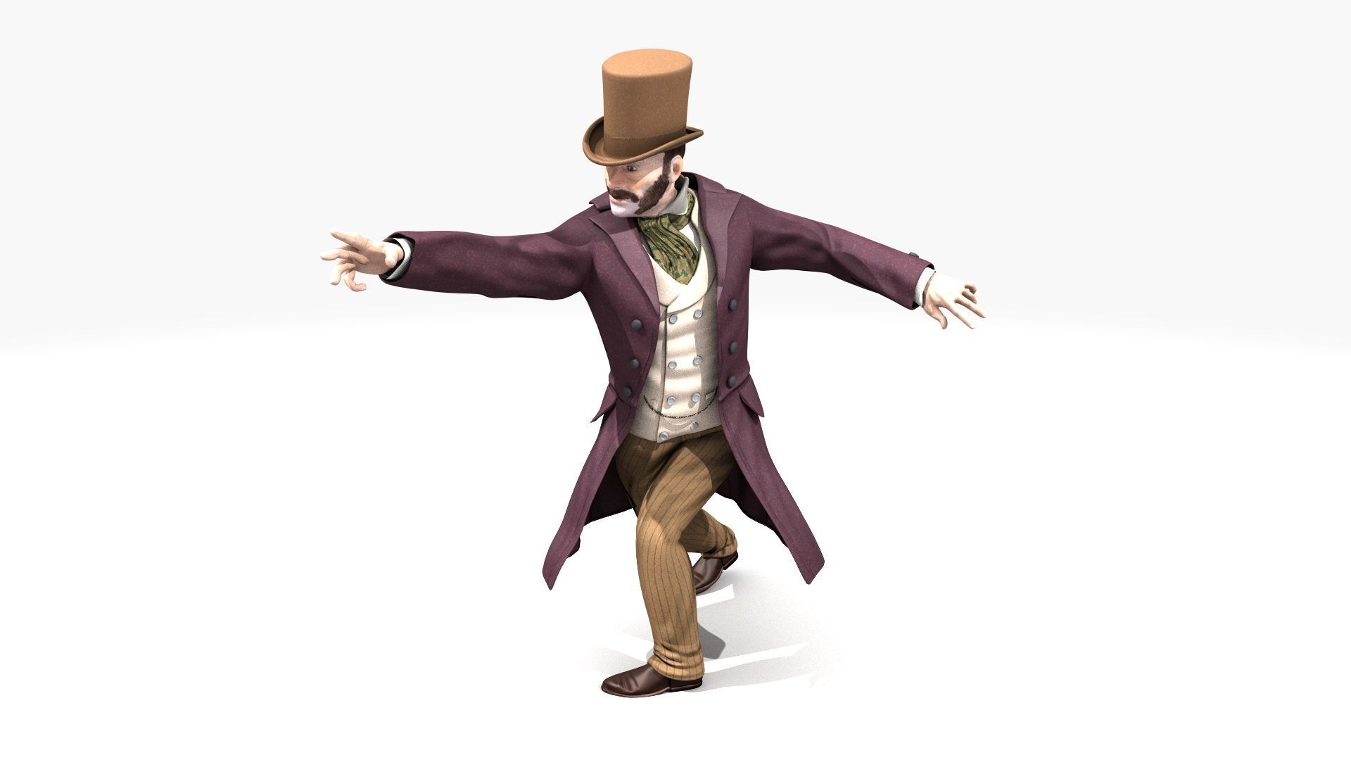 3D model Victorian Gent Wizard - MOCAP Rig and Motion Capture Data VR ...