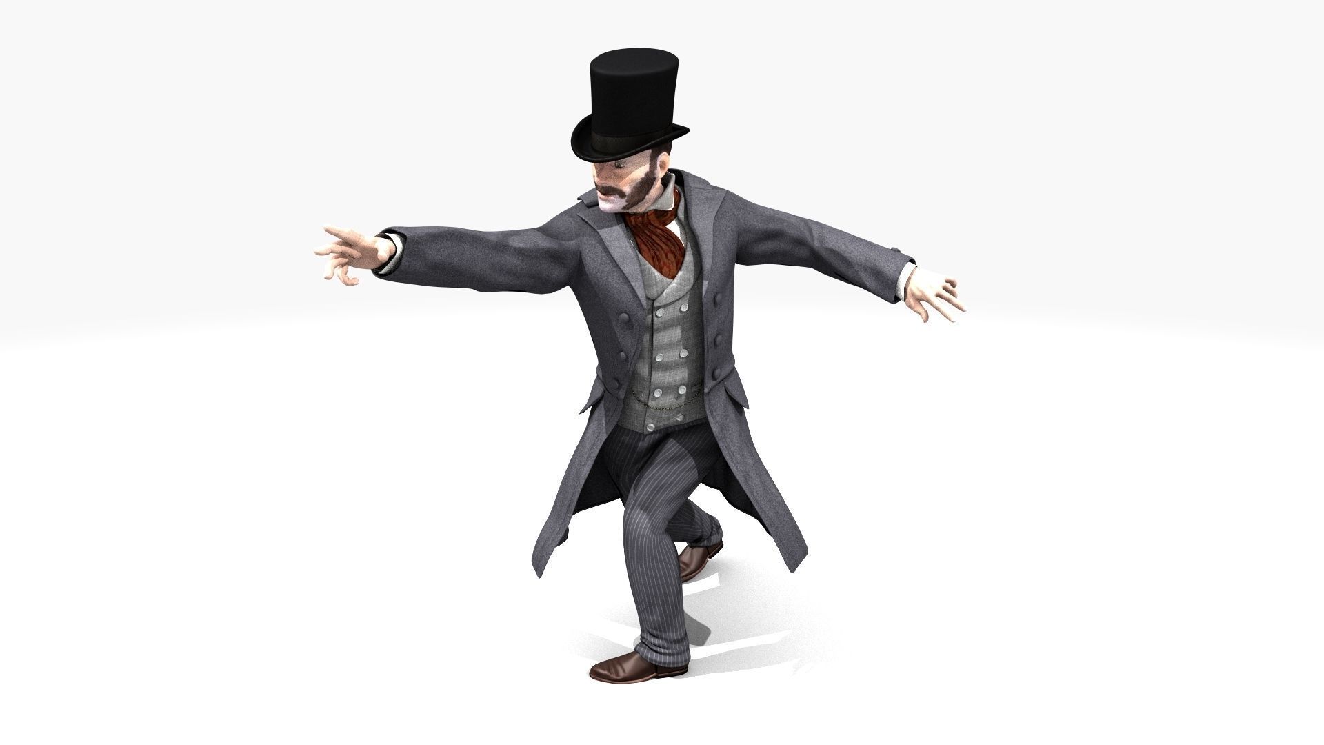 3D model Victorian Gent Wizard - MOCAP Rig and Motion Capture Data VR ...