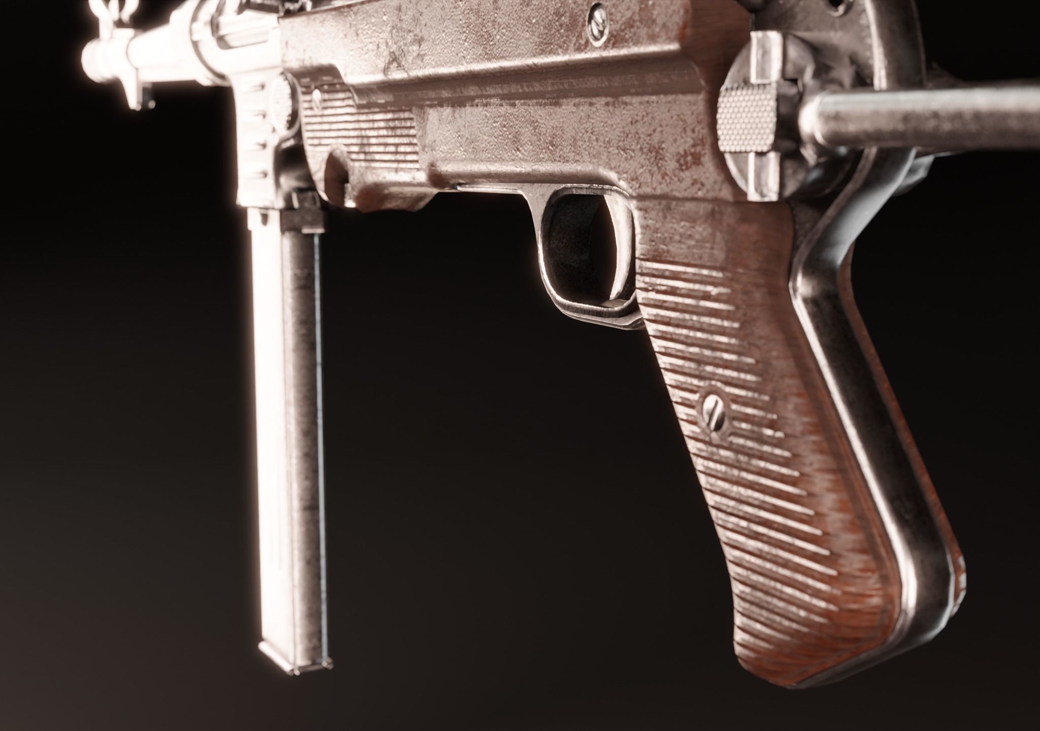 MP 40 - WW2 Submachine Gun - PBR Game Ready Low Poly free VR / AR / low ...