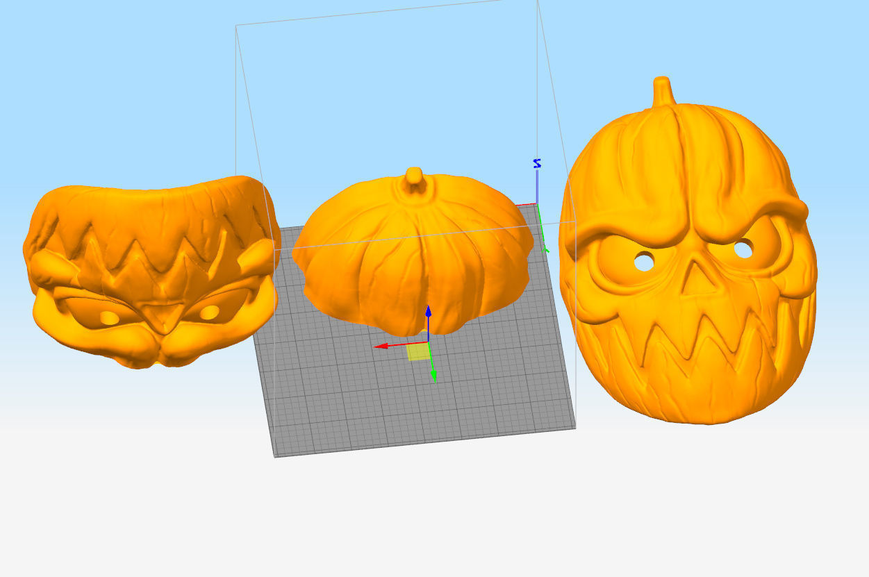 Halloween pumpkin mask 3D model 3D printable | CGTrader