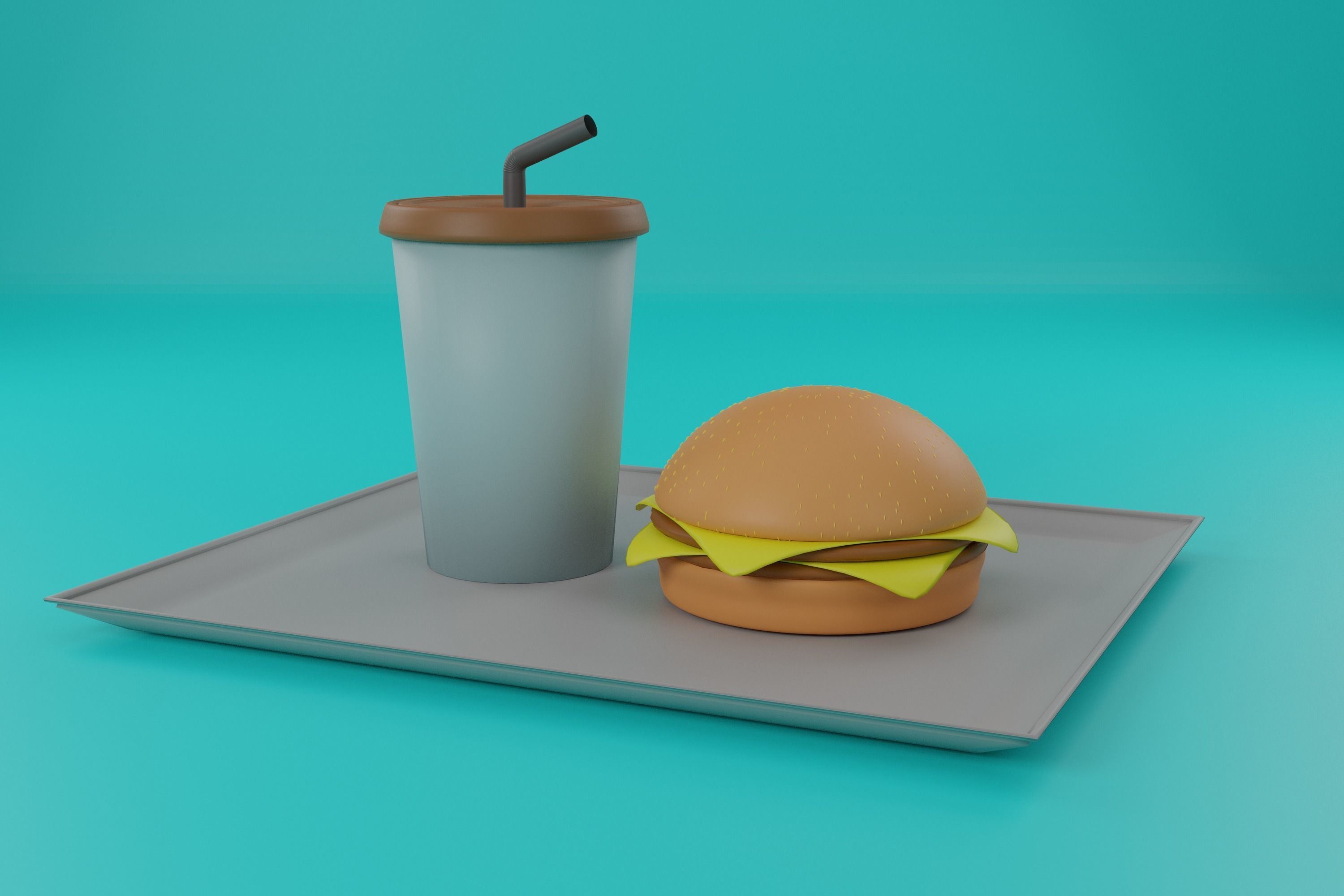 junk food 3D model animated | CGTrader