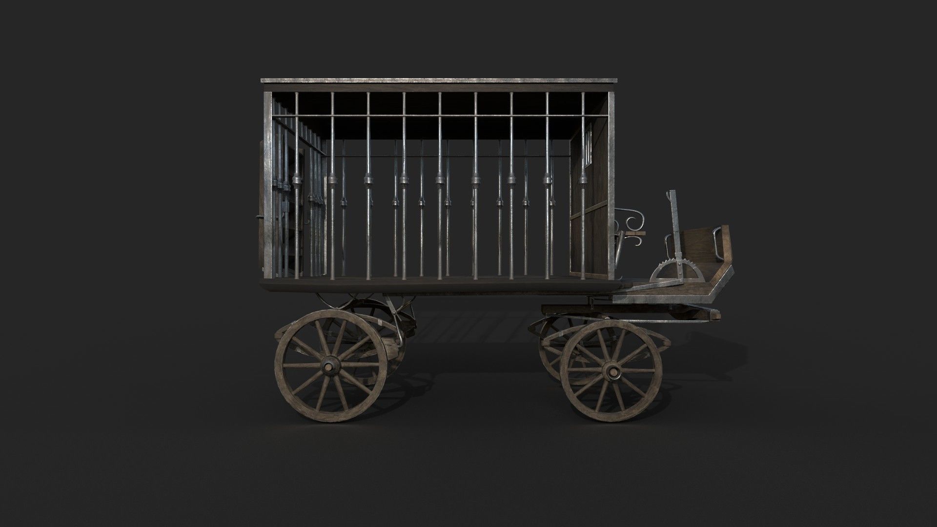 3D model Realistic Medieval Prisoner Carriage VR / AR / low-poly | CGTrader