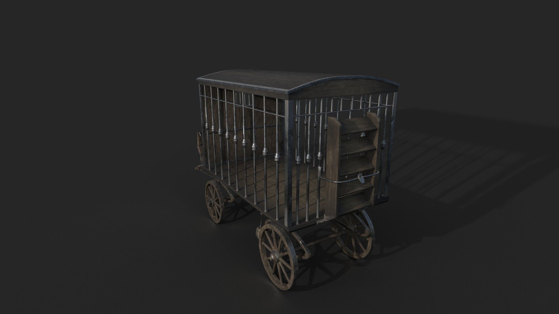 3D model Realistic Medieval Prisoner Carriage VR / AR / low-poly | CGTrader