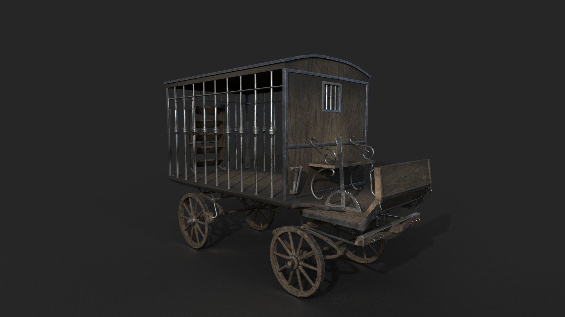 3D model Realistic Medieval Prisoner Carriage VR / AR / low-poly | CGTrader